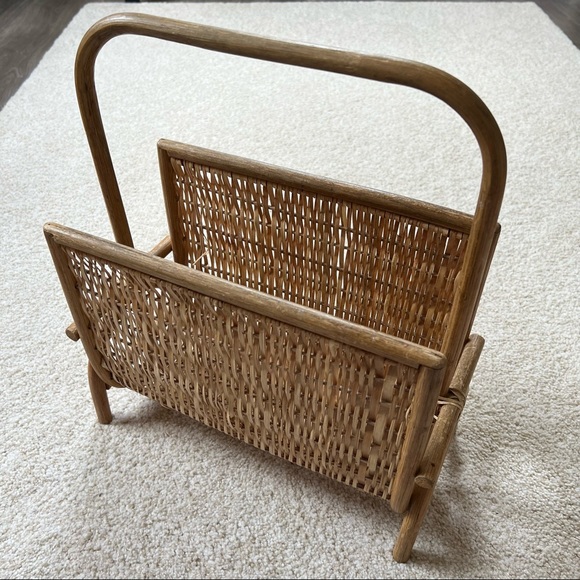 Storage & Organization | Vintage Wicker Magazine Holder | Poshmark